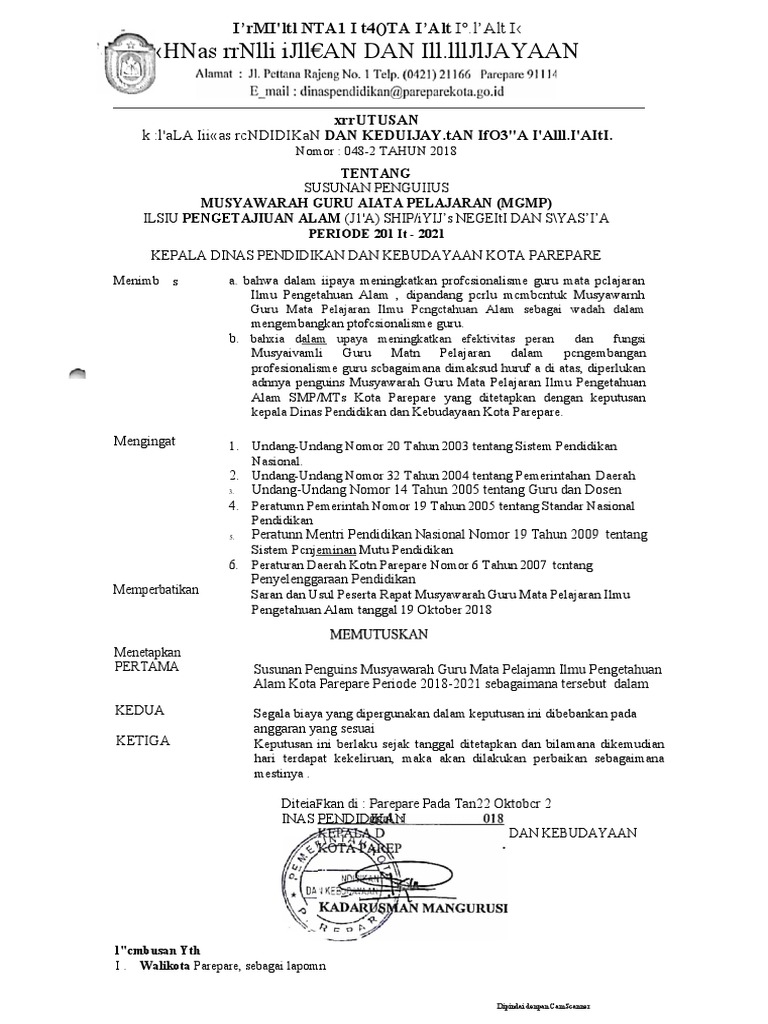 SK MGMP Ipa 2018-2021 | PDF