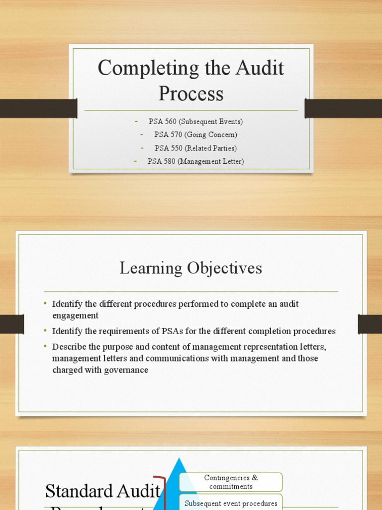 Completing The Audit | PDF | Going Concern | Financial Audit