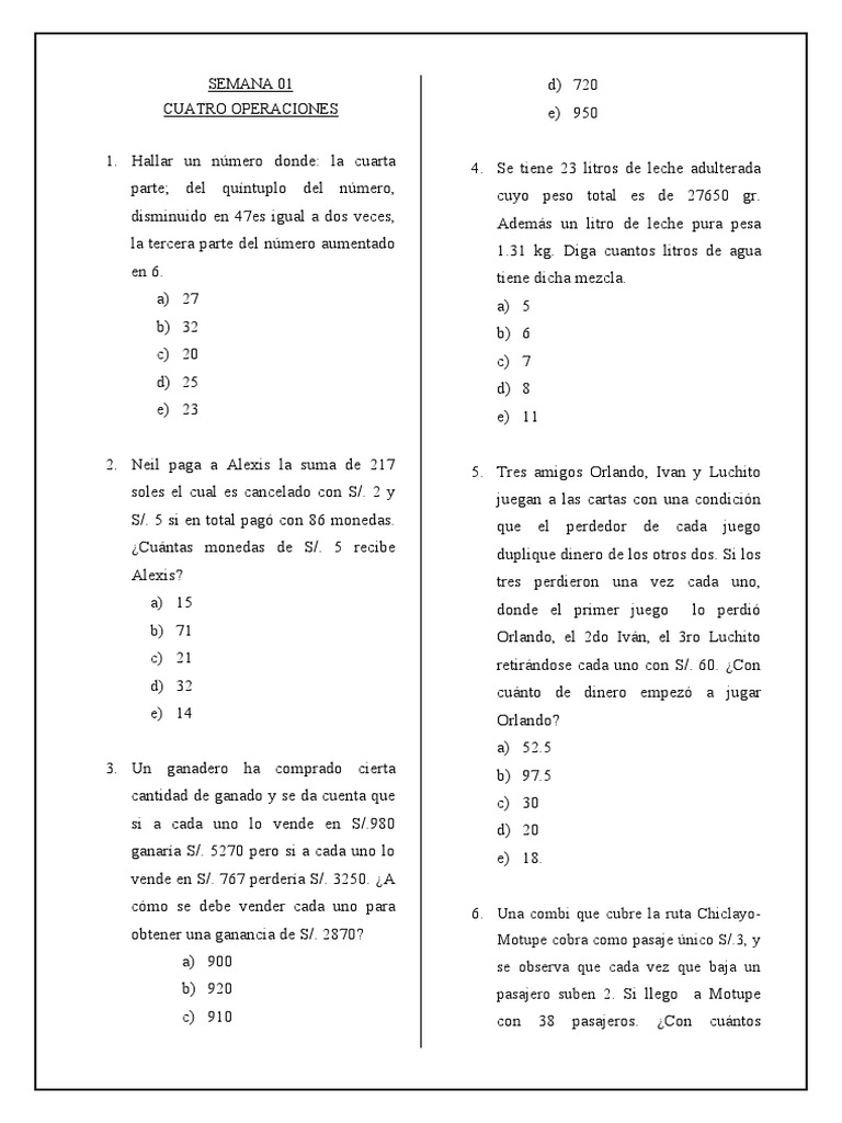 Rm-Semana 01 | Descargar gratis PDF | Matemáticas