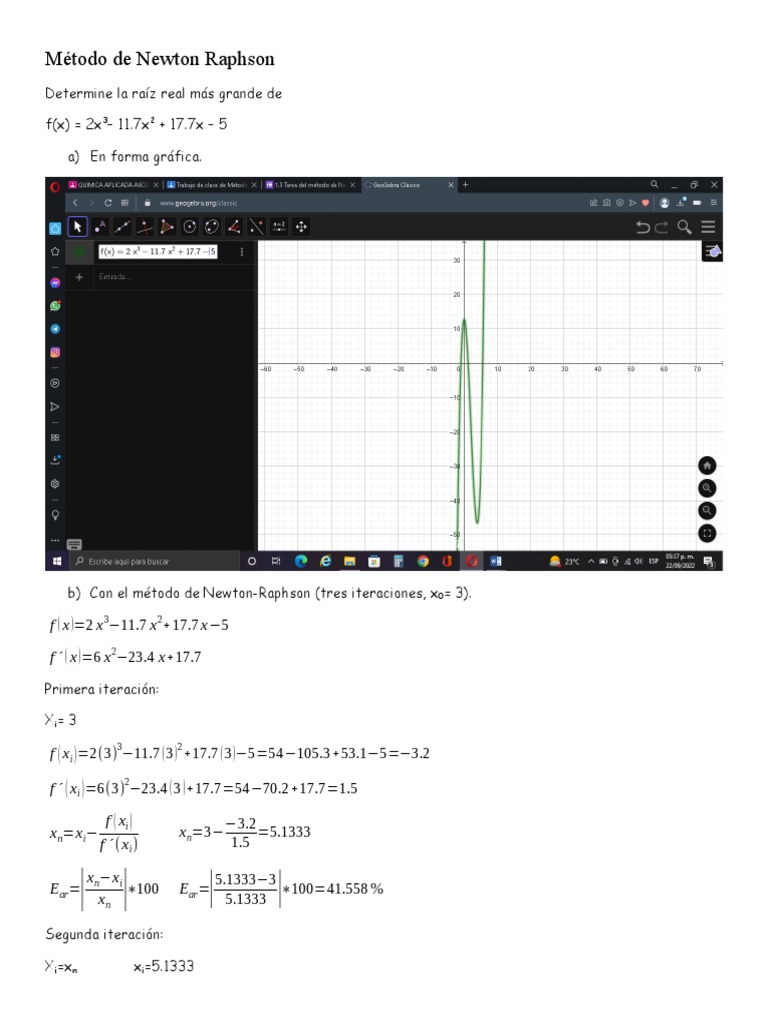 Método de Newton Raphson | PDF