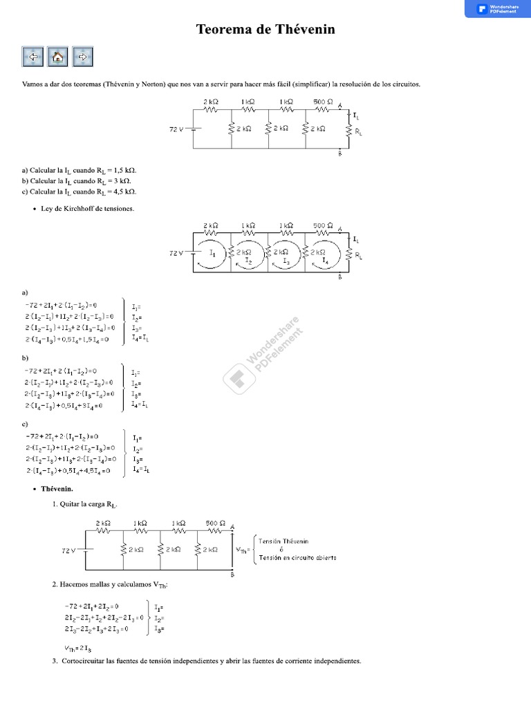 Teorema de Thévenin | PDF