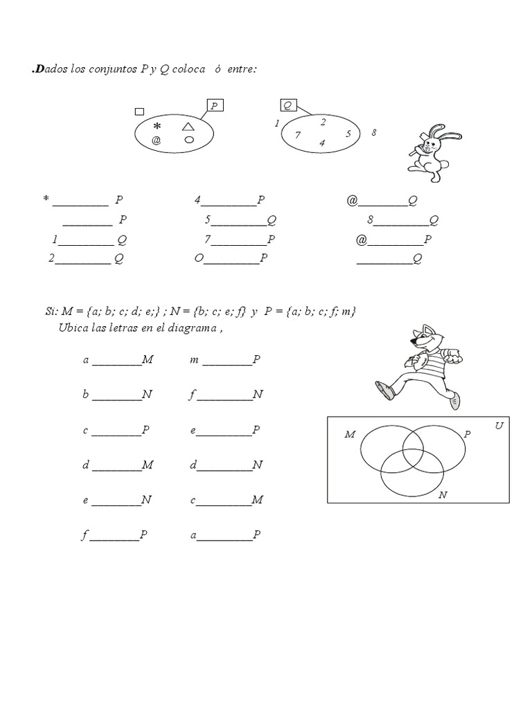 Conjuntos para Cuarto de Primaria | Descargar gratis PDF | Conjunto ...