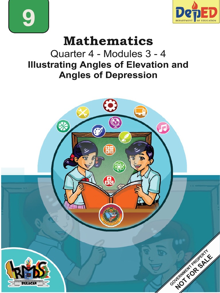 MATH 9 Q4 Module 3-4 Illustrating Angle of Elevation and Angle of Depression | PDF ...