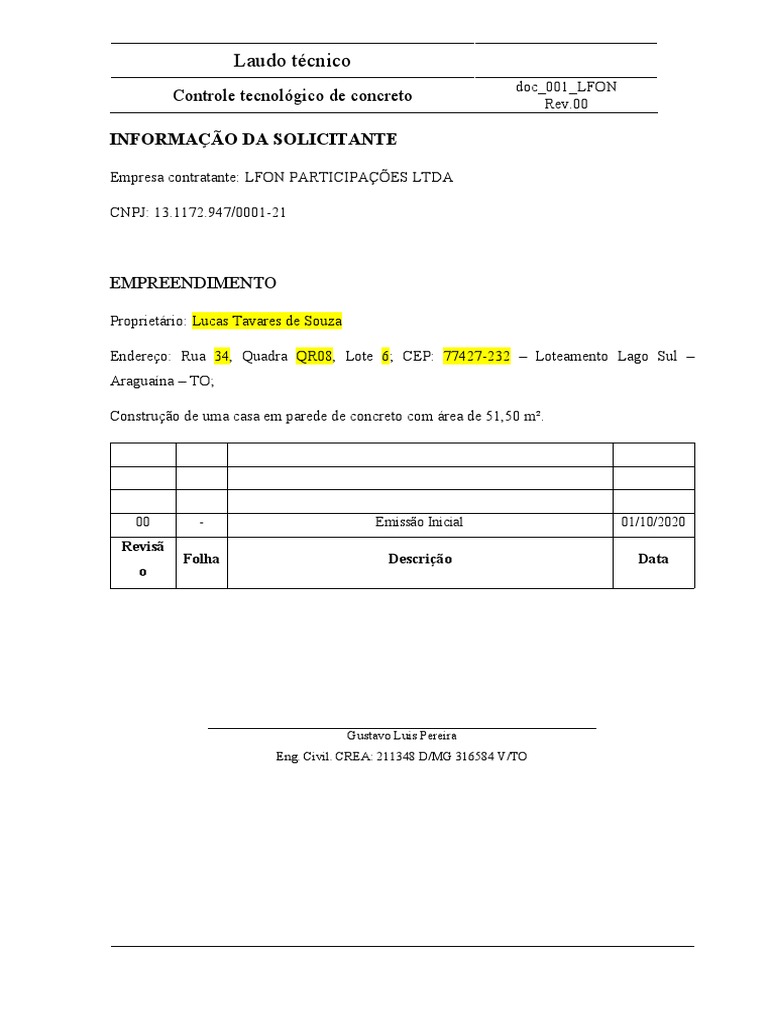 Controle Tecnológico De Concreto Em Construção Residencial Pdf Concreto