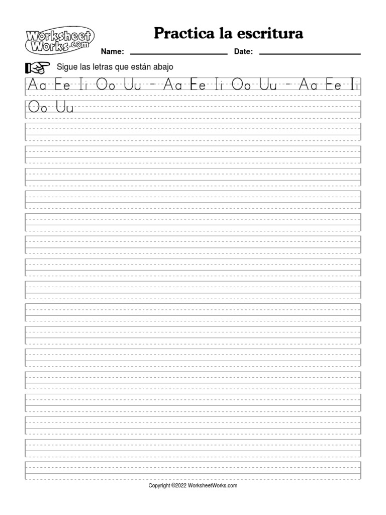 WorksheetWorks Practica La Escritura 3 | PDF