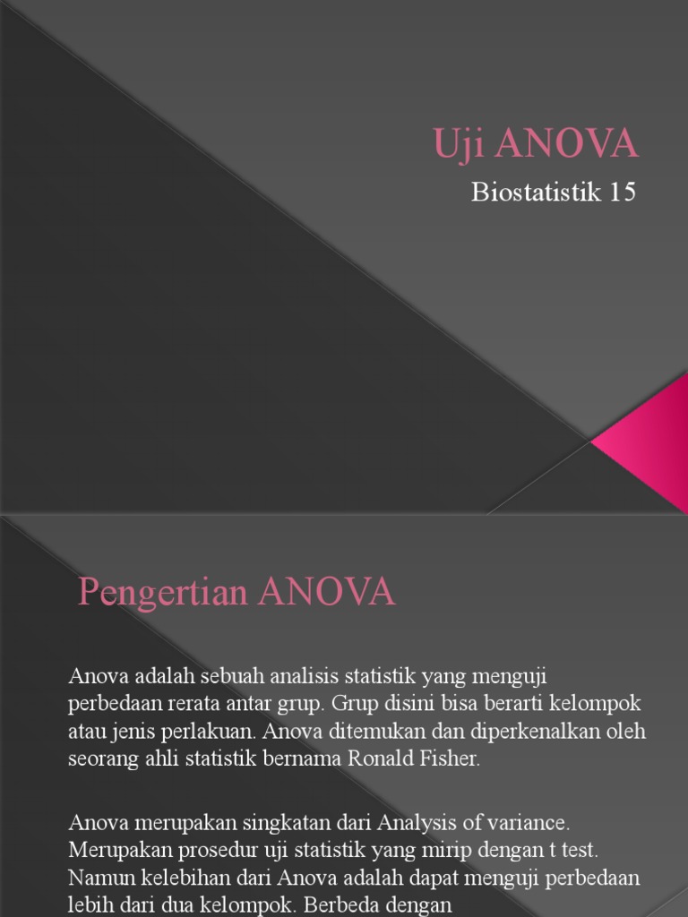 Uji ANOVA | PDF | Metode & Bahan Ajar