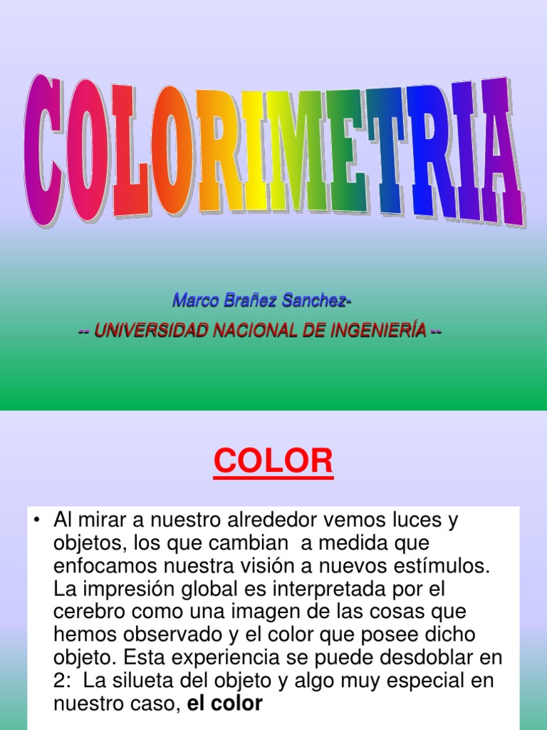 COLORIMETRIA | PDF | Color | Ligero
