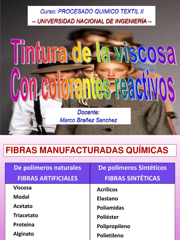 Tintura de La Viscosa Con Colorantes Reactivos 2021-1 | PDF | Seda ...