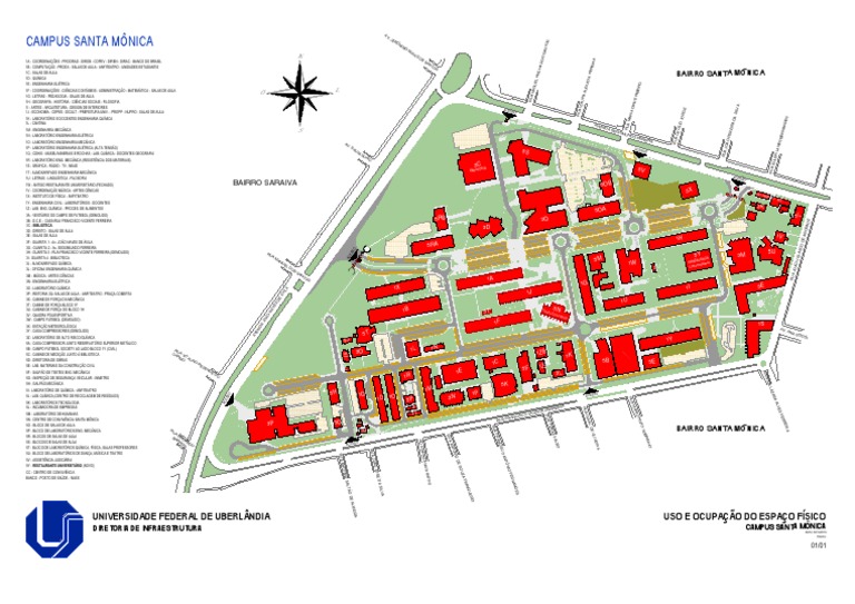 Mapa do Campus Santa Mônica - UFU | PDF | Science | Engenharia