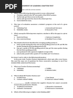 Exam Tos Sample Exam For Tos | PDF | Educational Assessment | Multiple ...