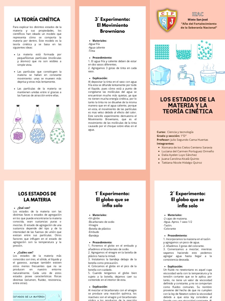 Teoría Cinética y Experimentos de Materia | PDF | Importar | Viscosidad