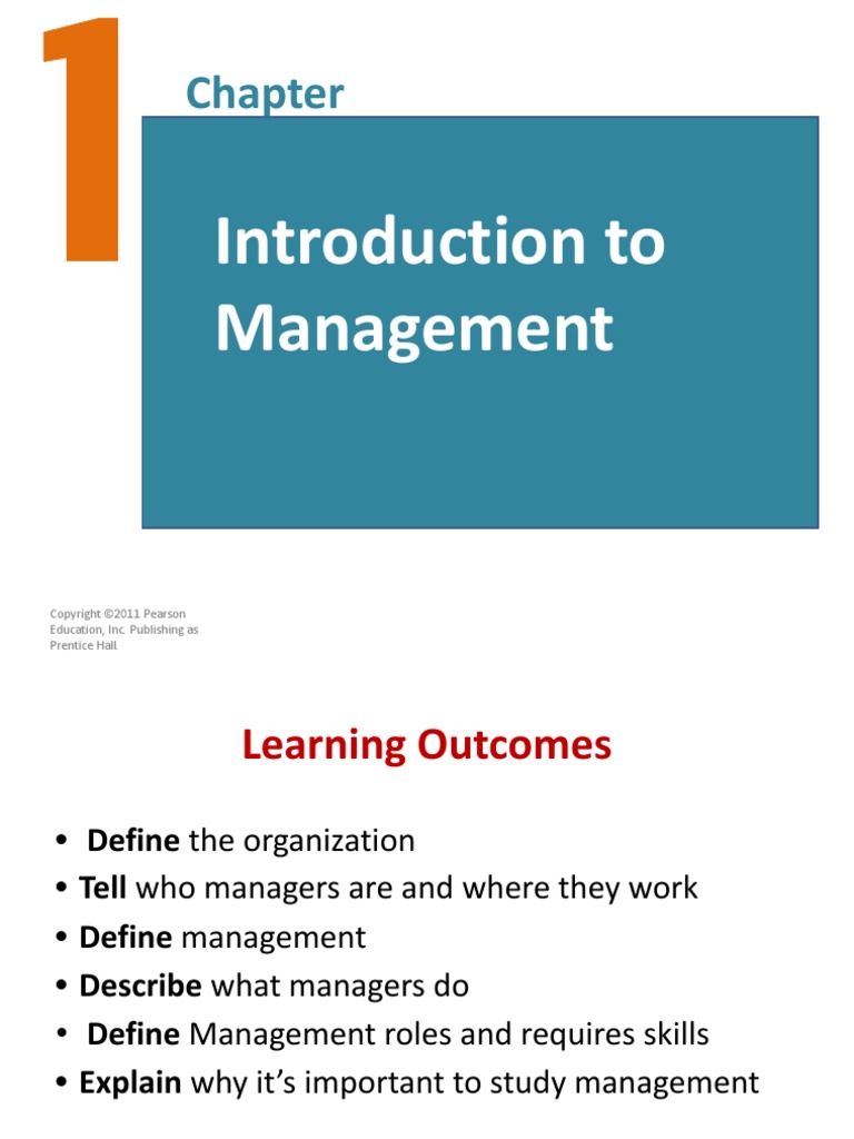 Chapter 1 - Introduction To Management - ST | PDF | Employment | Goal