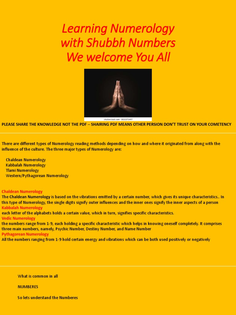 Numerology | PDF | Spirituality | Thought