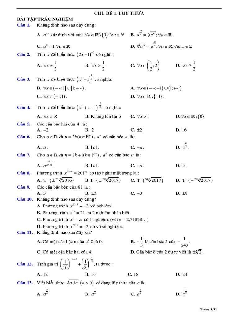 2.1 LUY THUA(DE) | PDF