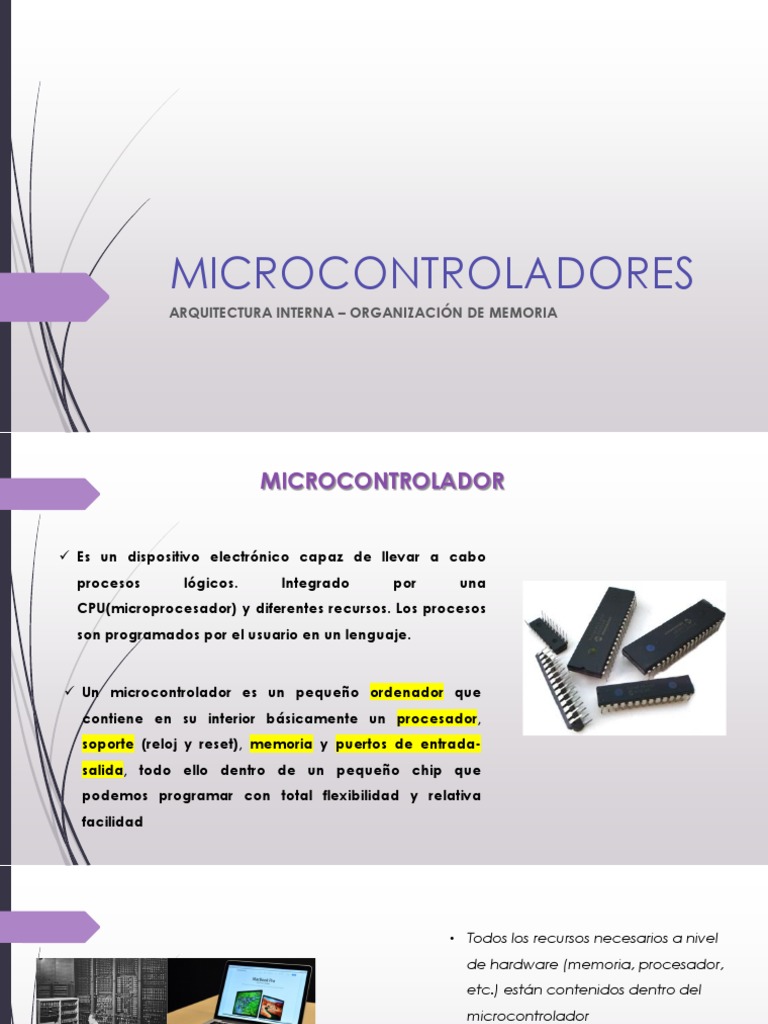 1 3 - Microcontroladores | PDF | Microcontrolador | Unidad Central de procesamiento