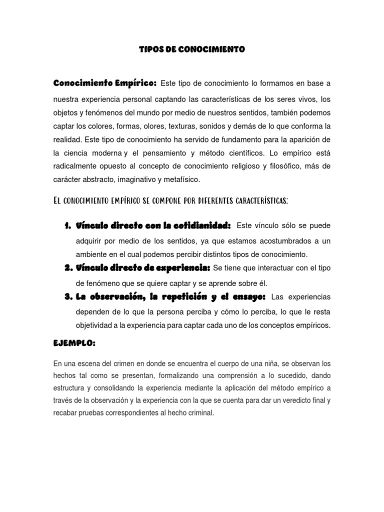 Conocimiento Infografia | PDF | Conocimiento | Empirismo