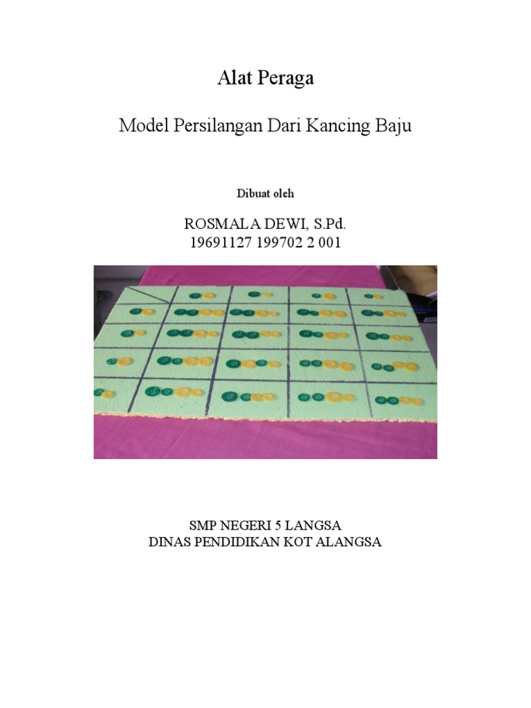 Alat Peraga Contoh Laporan | PDF