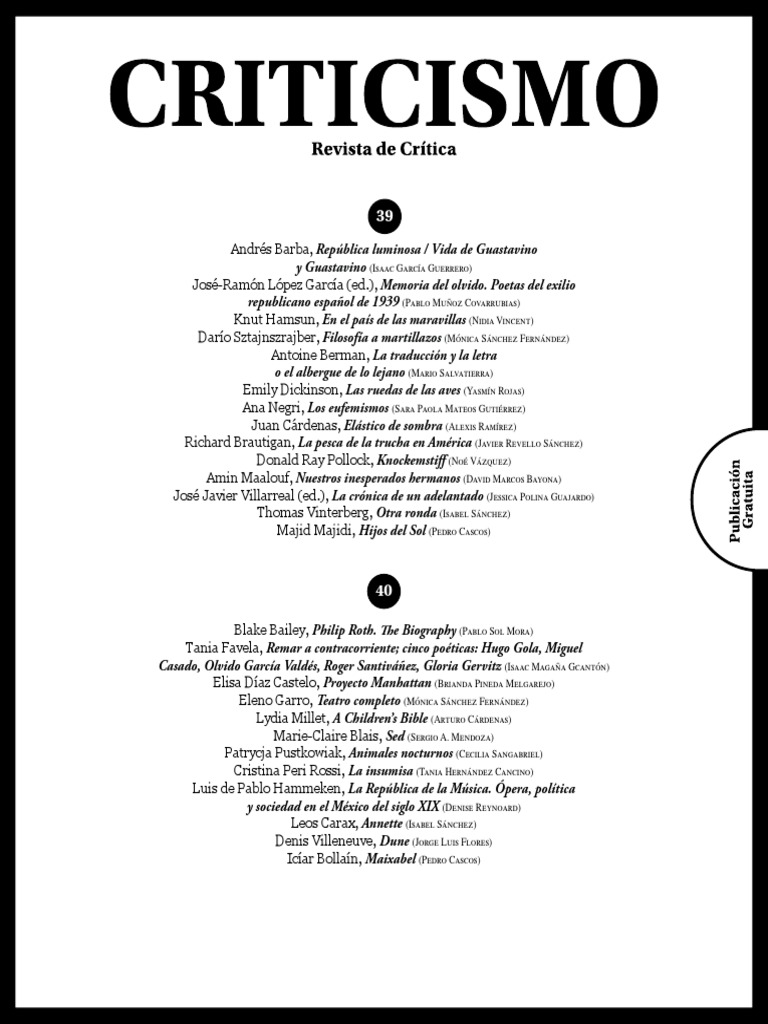 Criticismo 39 40 | PDF | Edgar Allan Poe | Novelas