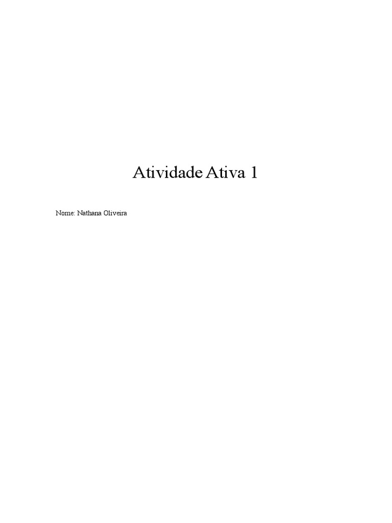 Atividade Ativa 1 - Sensibildade e Especificidade | PDF | Autoajuda | Bem-estar