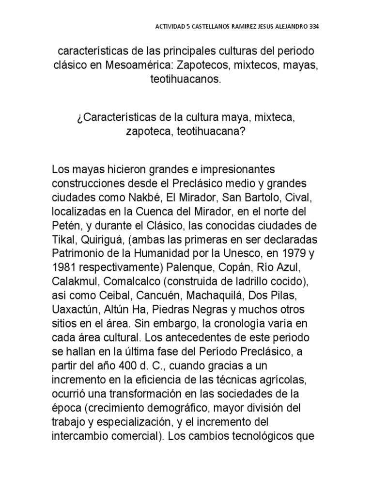 Historia Contemporánea | PDF | Civilización maya | Mesoamérica