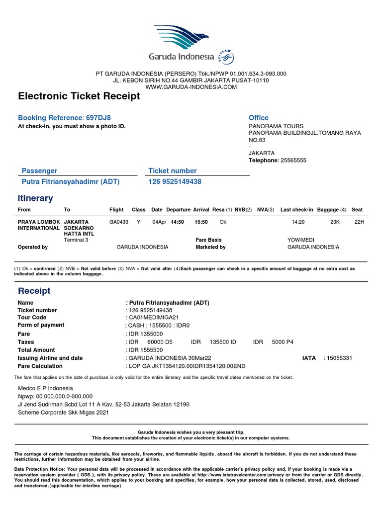 Your Electronic Ticket Receipt | PDF | Dangerous Goods | Transport