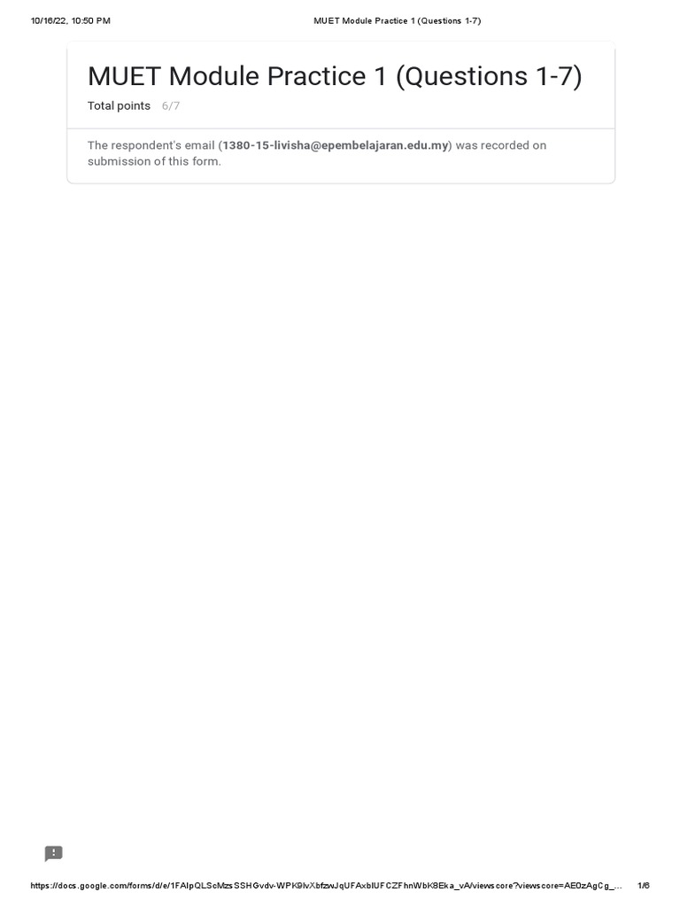 MUET Module Practice 1 (Questions 1-7) | PDF | Economic Problems ...