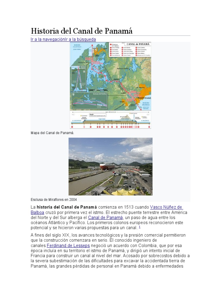 Historia Del Canal de Panamá | PDF | canal de Panama