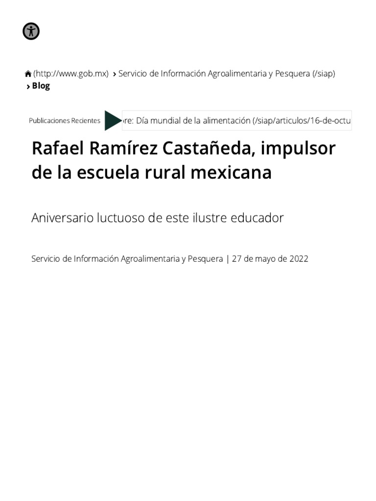 Rafael Ramírez Castañeda, Impulsor de La Escuela Rural Mexicana ...