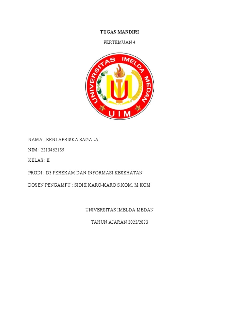Tugas Mandiri Pertemuan 4 Ikd | PDF | Kesehatan Holistik Tugas Mandiri Pertemuan 4 Ikd | PDF | Kesehatan Holistik