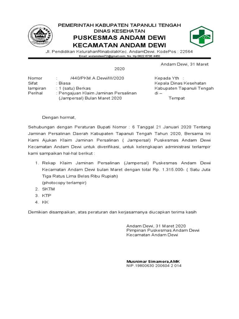 Pengajuan Klaim Jampersal Pdf Kesehatan Holistik Gaya Hidup