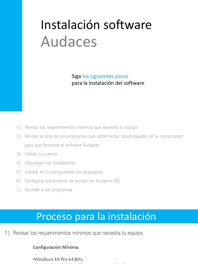 Guía de Instalación de Audaces 360 | PDF | Ciencias de la Computación ...