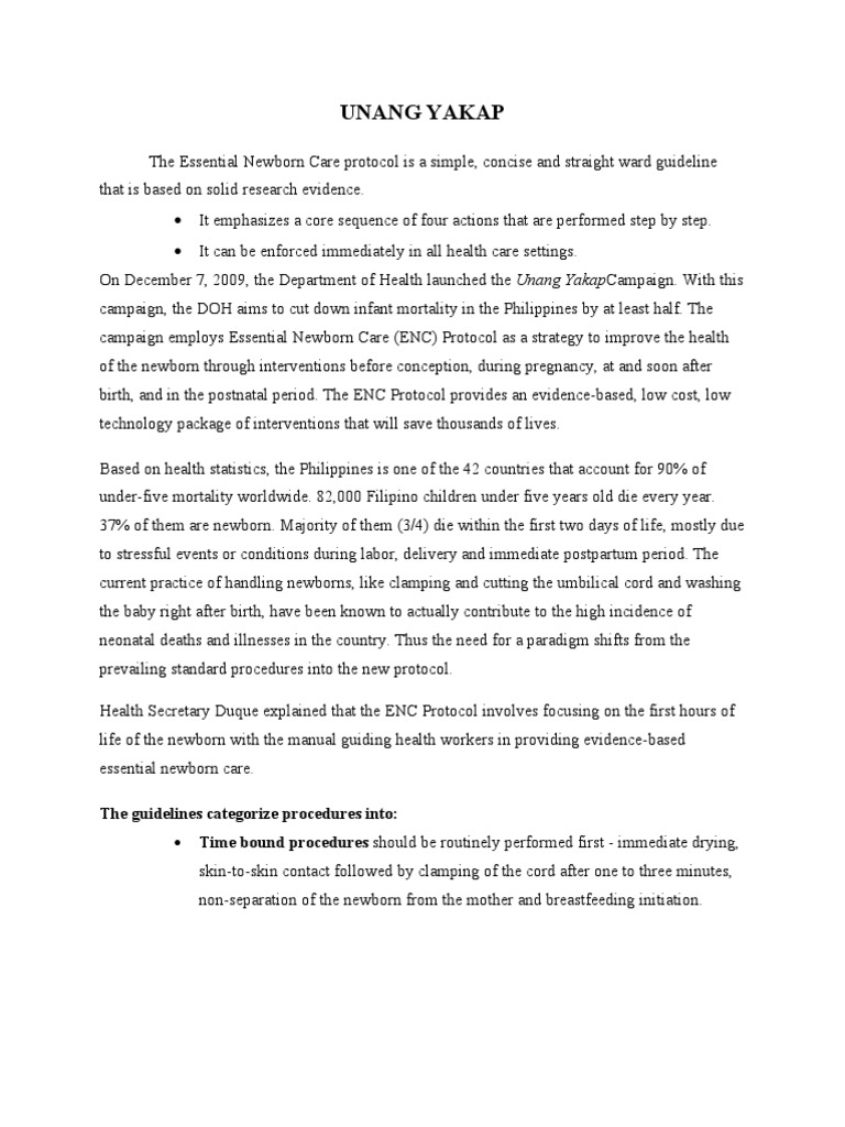 Unang Yakap Final | Infants | Infant Mortality