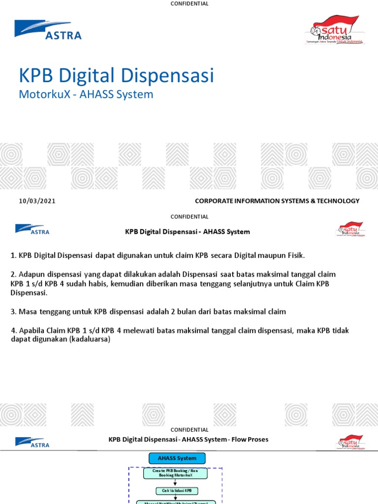 KPB Digital Dispensasi pada AHASS System | PDF | Pengelolaan Keuangan & Uang