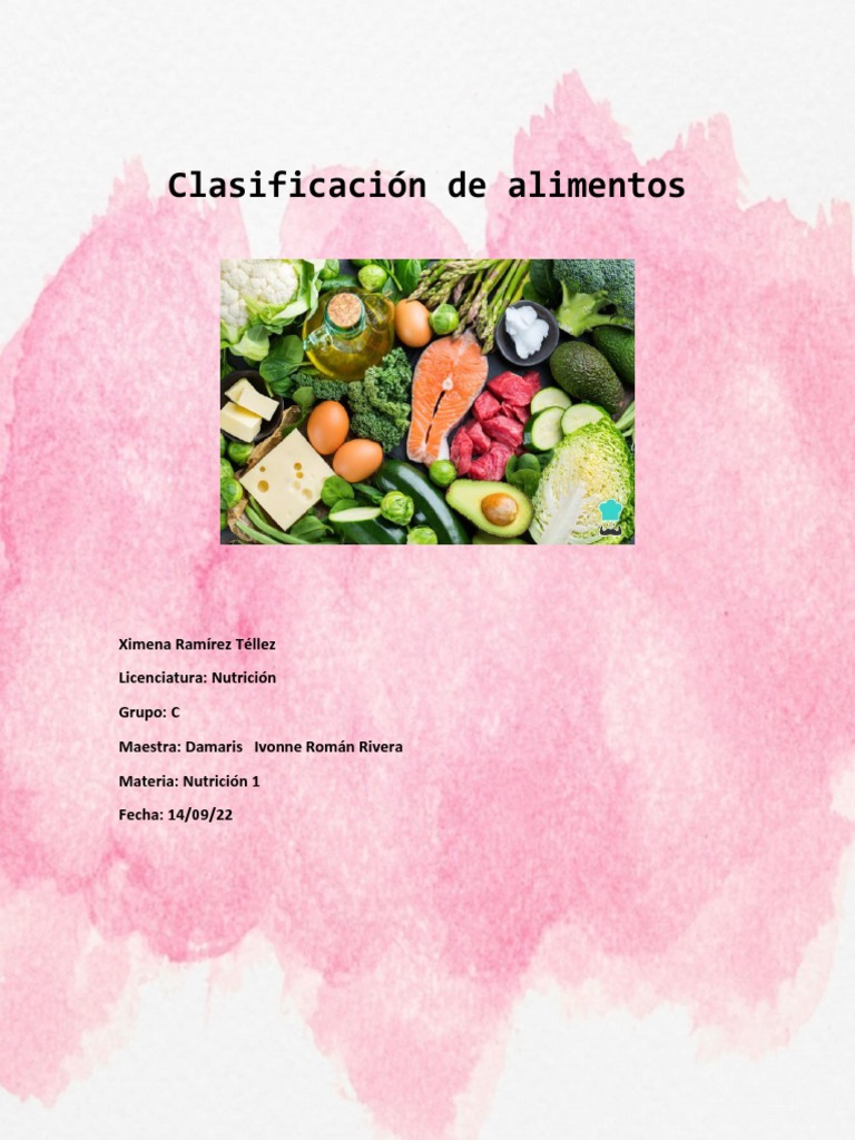 Clasificacion de Alimentos | PDF | Alimentos | Vitamina