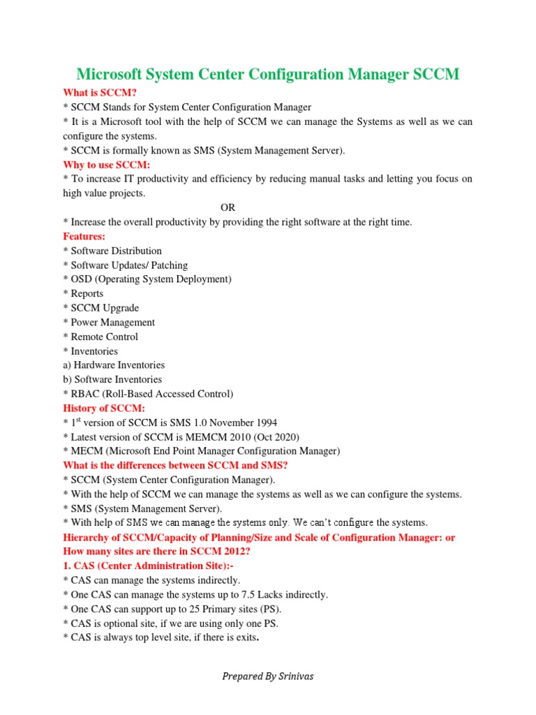 Overview of SCCM Features and Setup | PDF | Active Directory | Ip Address