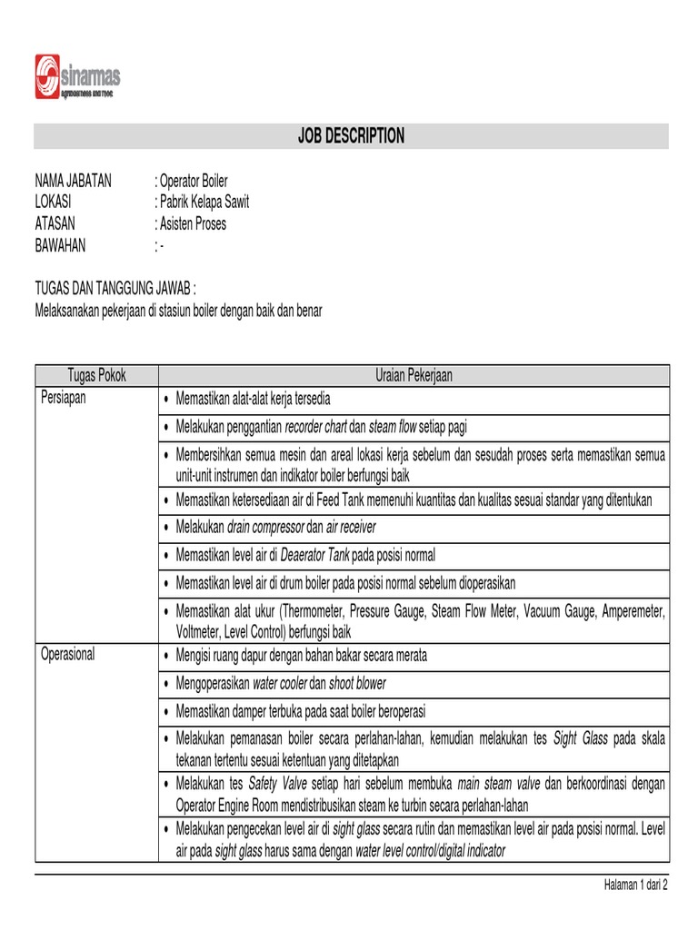 Operator Boiler Mill | PDF | Teknologi & Rekayasa