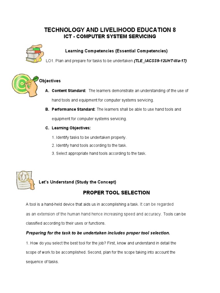 Computer System Servicing Tools Guide | PDF | Electrostatic Discharge | Manufactured Goods