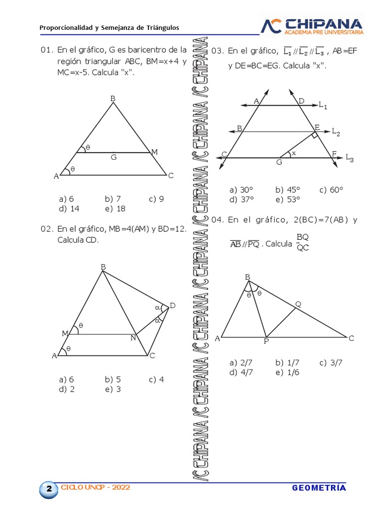 Geometr 06 PS | PDF | Triángulo | Geometría Convexa
