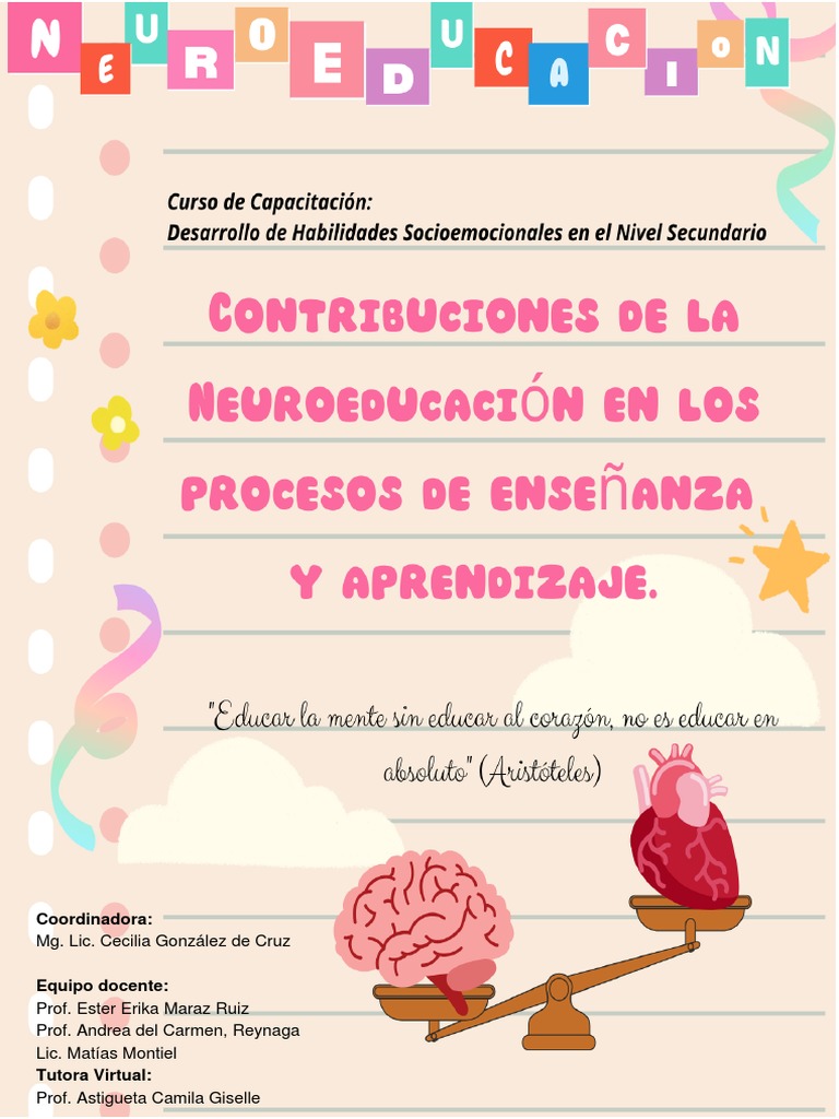 Modulo I 1.2 Contribuciones de La Neuroeducacion en Los Procesos de Enseñanza y Aprendizaje ...