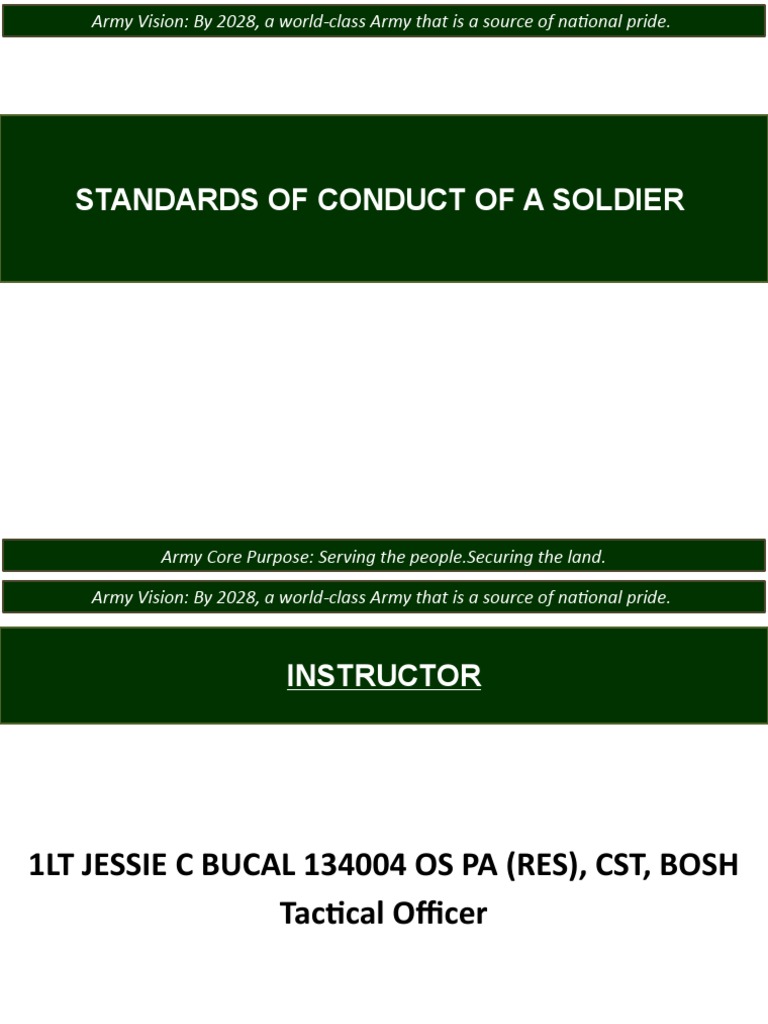 Standards of Conduct for Soldiers | PDF | Disciplines | United States ...