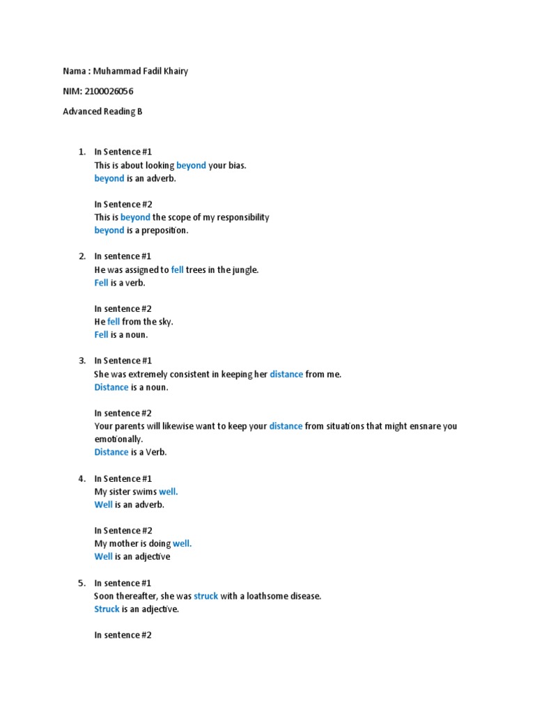 Adv Reading Muhammad Fadil Khairy - 2100026056 | PDF | Language Arts & Discipline