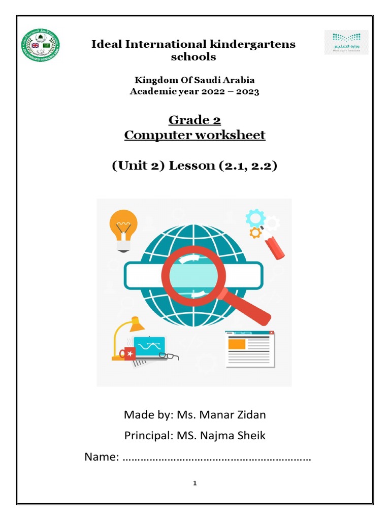 Grade 2 Internet Literacy Worksheet | PDF | Internet | Software