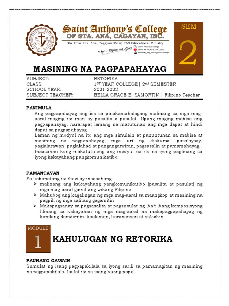 Ge 11 Masining 1-2022 | PDF