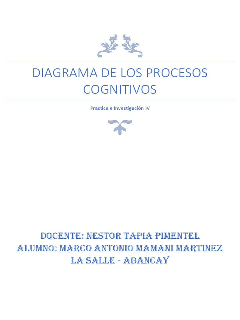 Diagrama de Los Procesos Cognitivos | Descargar gratis PDF | Aprendizaje | Evaluación