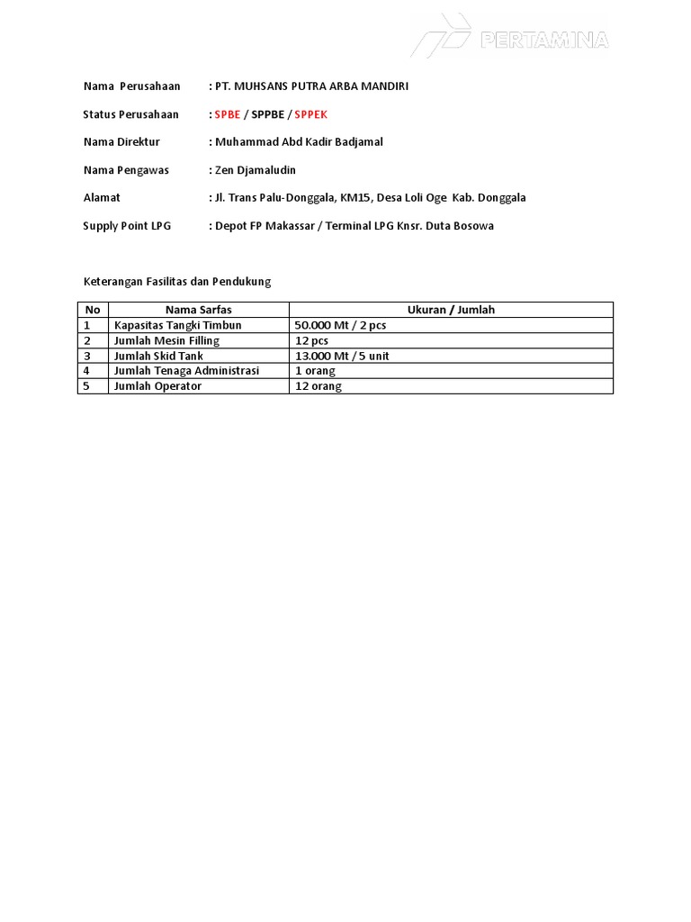 Profil PT. MUHSANS PUTRA ARBA | PDF