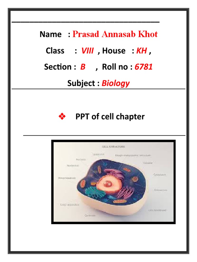 Biology Notes | PDF | Cell (Biology) | Organisms