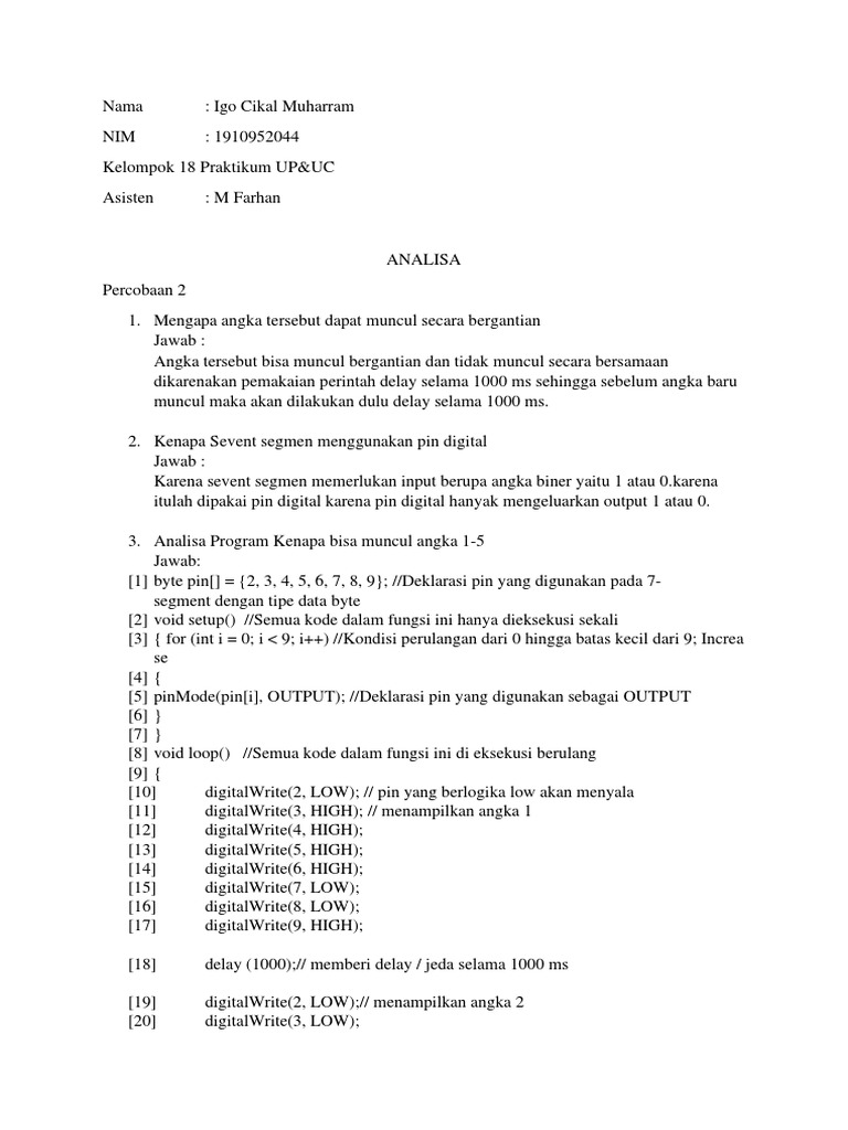 Analisa - 1 - 18 - Igo Cikal Muharram | PDF
