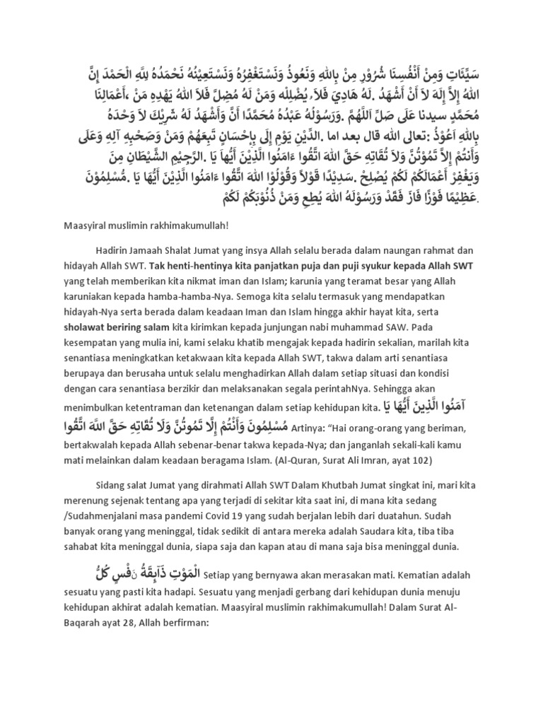 Khutbah Jumat Pdf