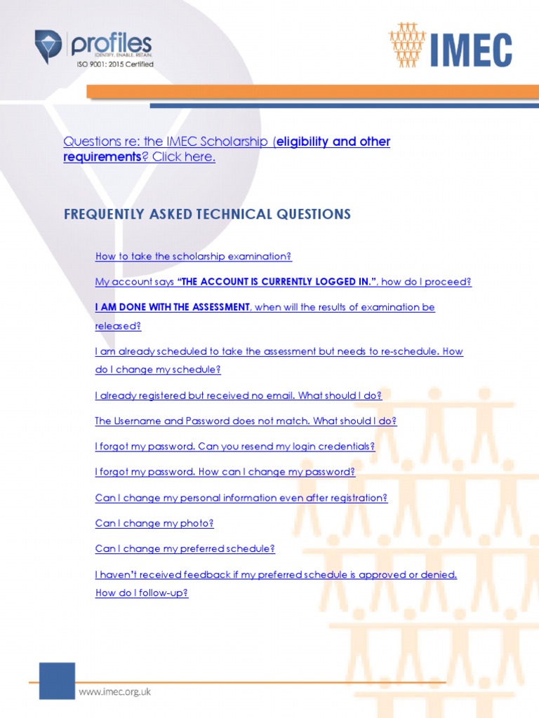 FAQs IMEC 2021 | PDF | Login | Password