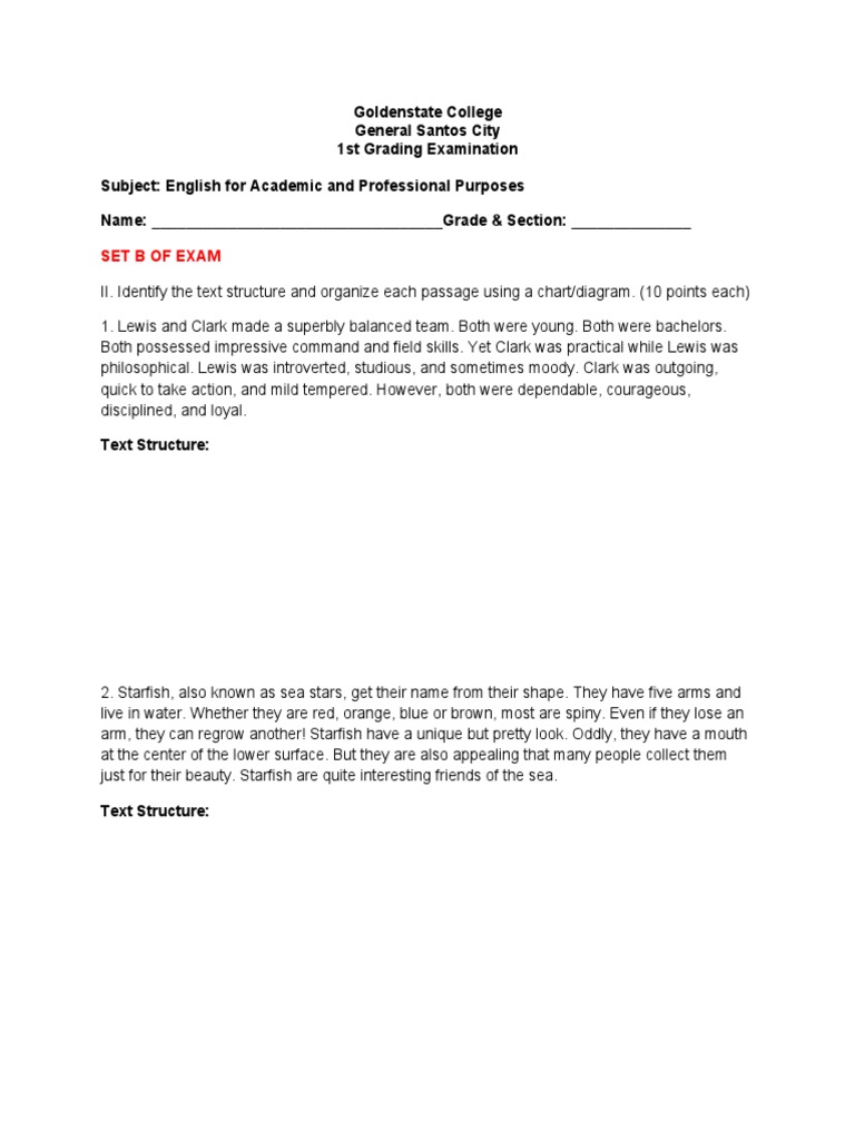 SET B 1st Grading Exam in EAPP | PDF